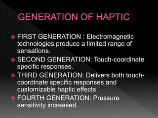 HAPTIC TECHNOLOGY | PPT