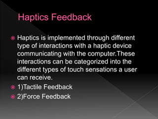 HAPTIC TECHNOLOGY | PPT