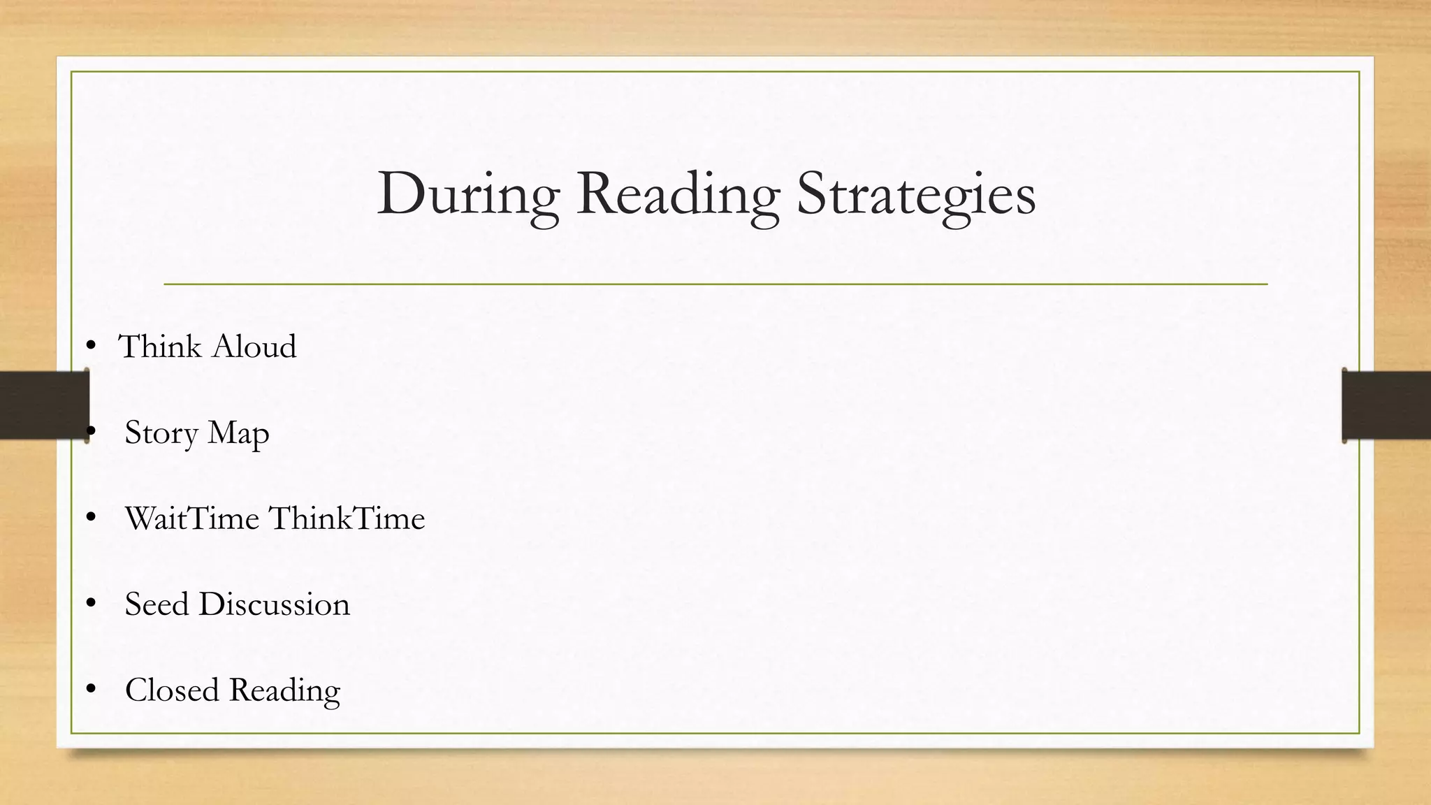 Before, During, After Reading Strategies | PPTX