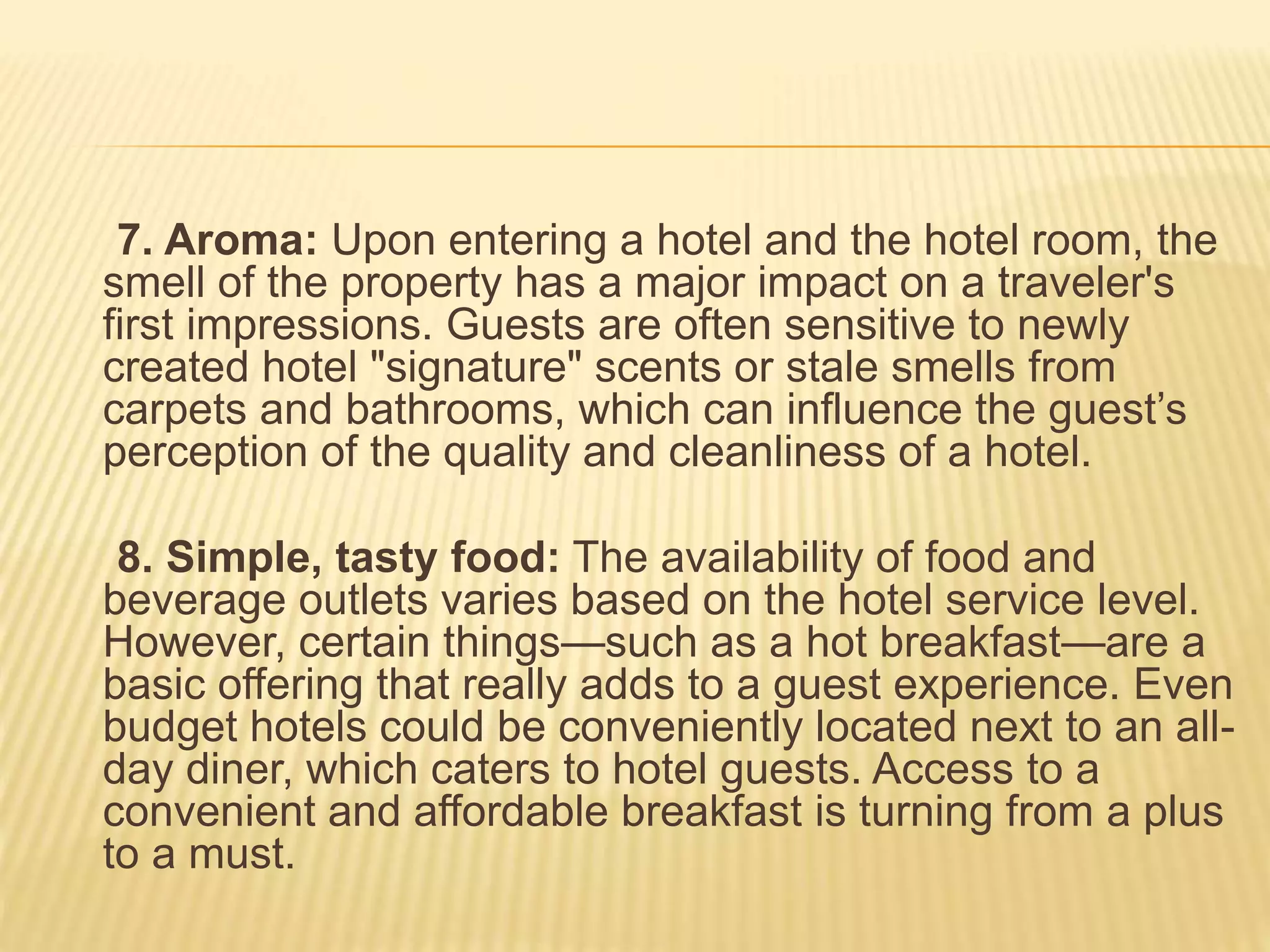 Tangible servicrs in hotel sector | PPTX