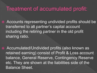 Retirement of A Partner | PPTX | Stocks and Bonds | Personal Investing