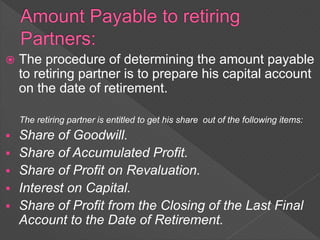 Retirement of A Partner | PPTX | Stocks and Bonds | Personal Investing