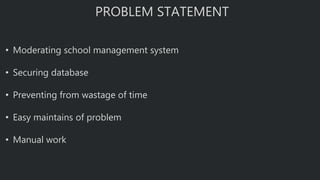 Teacher management system | PPTX