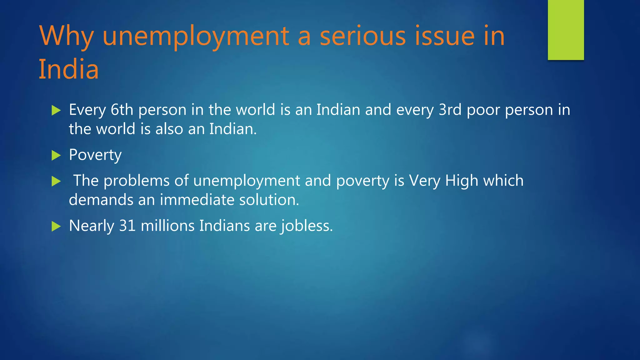 unemployment in India | PPTX