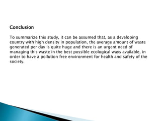 Waste Management system in Bangladesh | PPTX