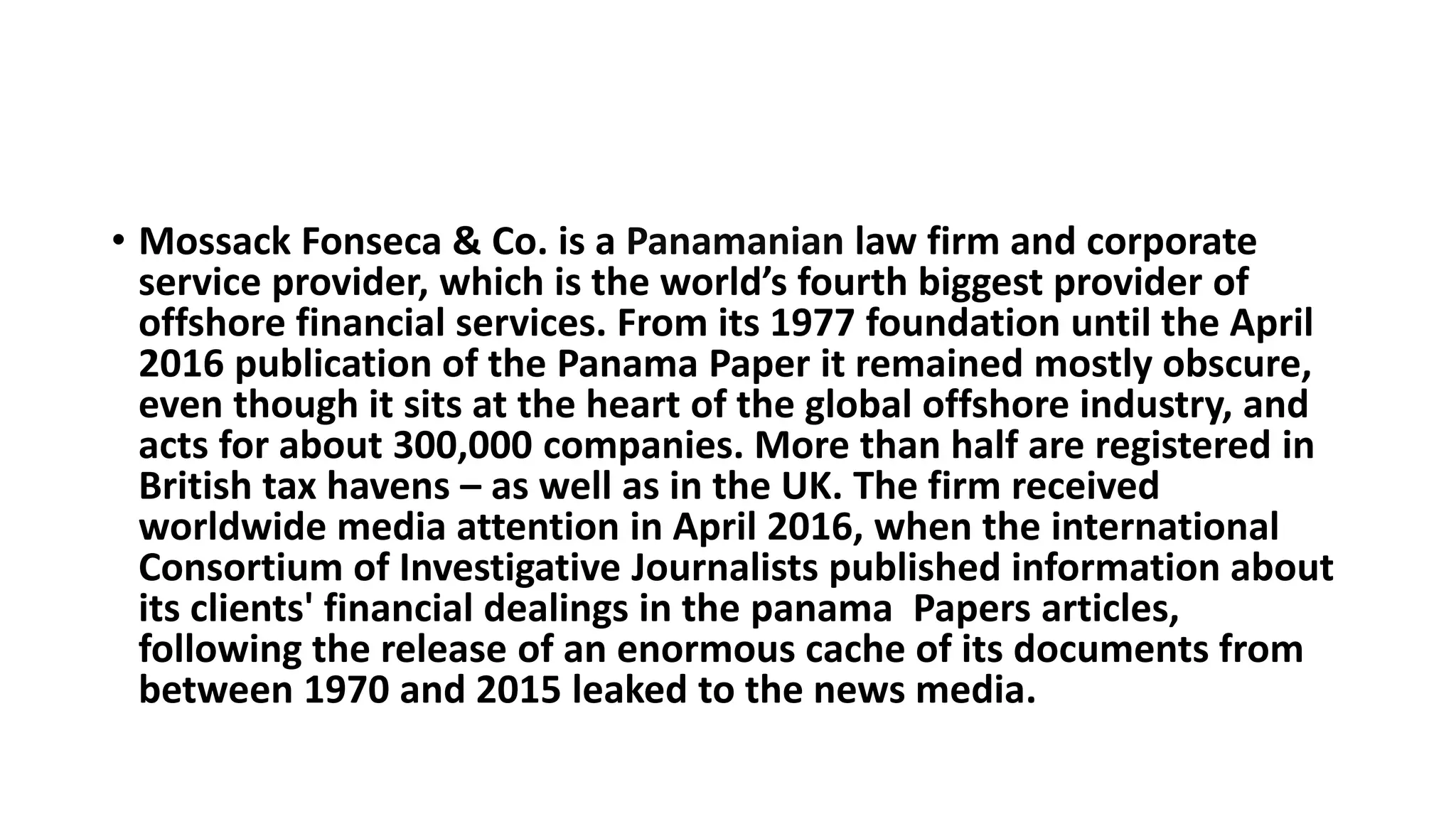 panama papers | PPTX