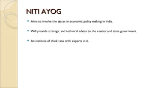 Planning Comission And Niti Ayog | PPT