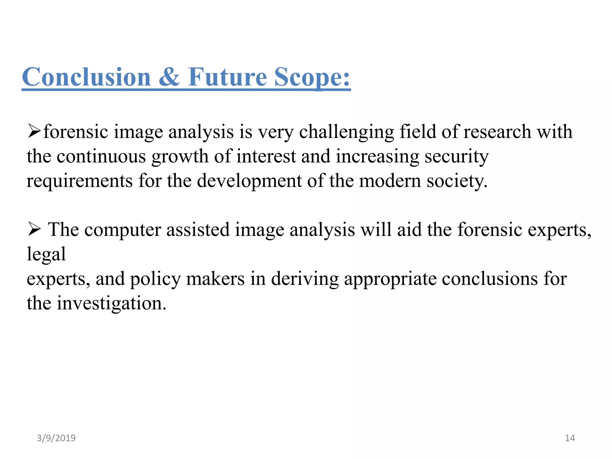 Image processing in forensic science | PPTX