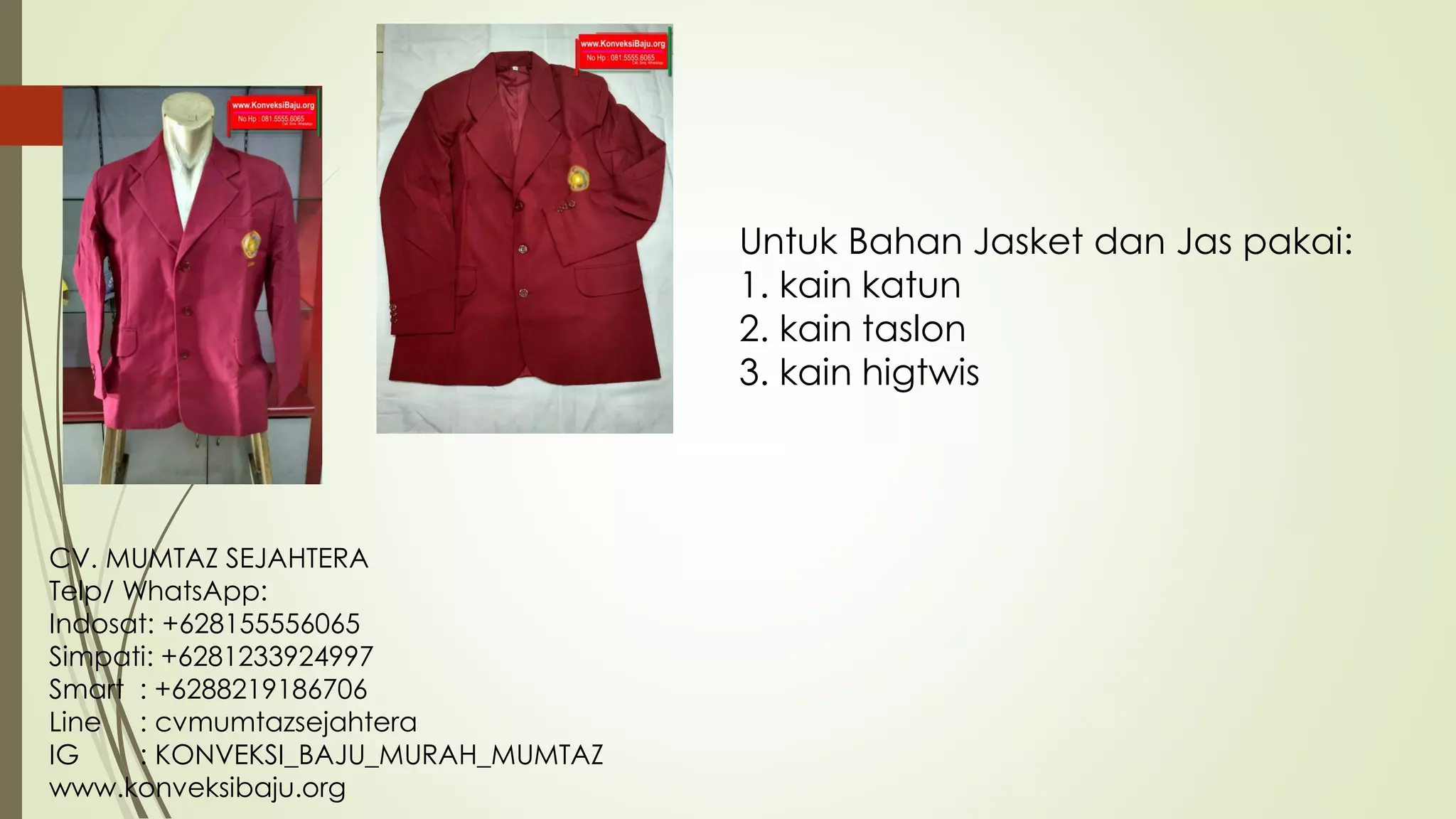 Desain Jas Santri, Jaket Almamater Polos, Jas Pesantren Modern , CP 0852 8002 8980 | PDF