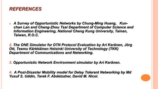 A Comparative Performance Analysis of DTN Based Routing Algorithms | PPT