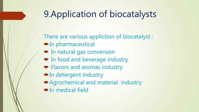 Role of biocatalysts in green synthesis , green chemistry | PPTX