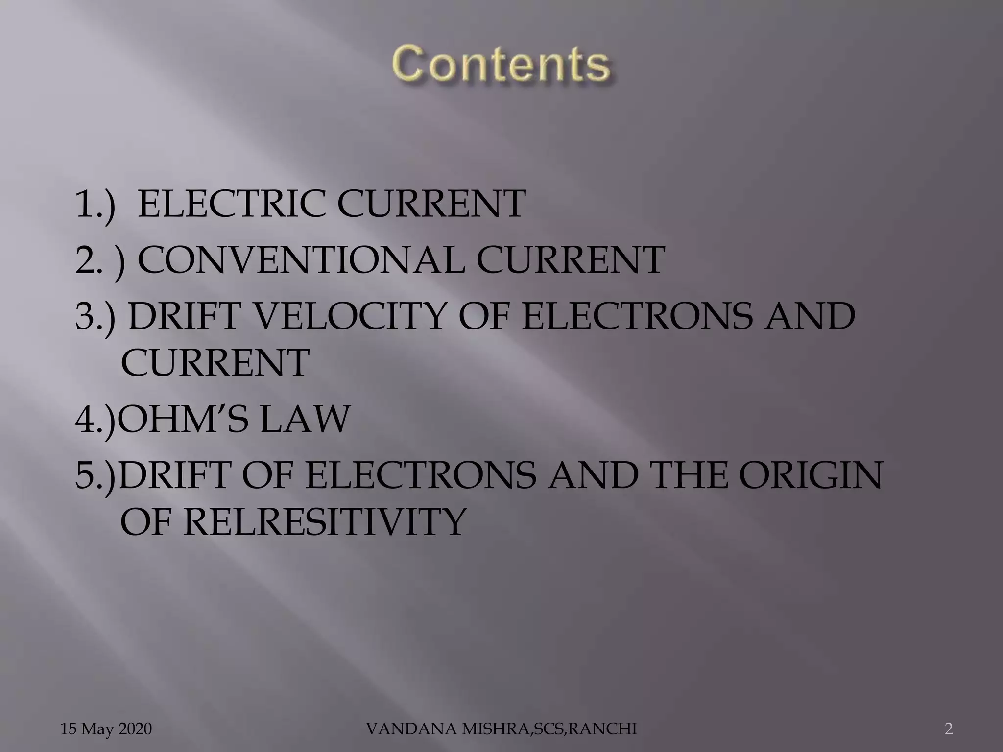 current electricity | PPTX