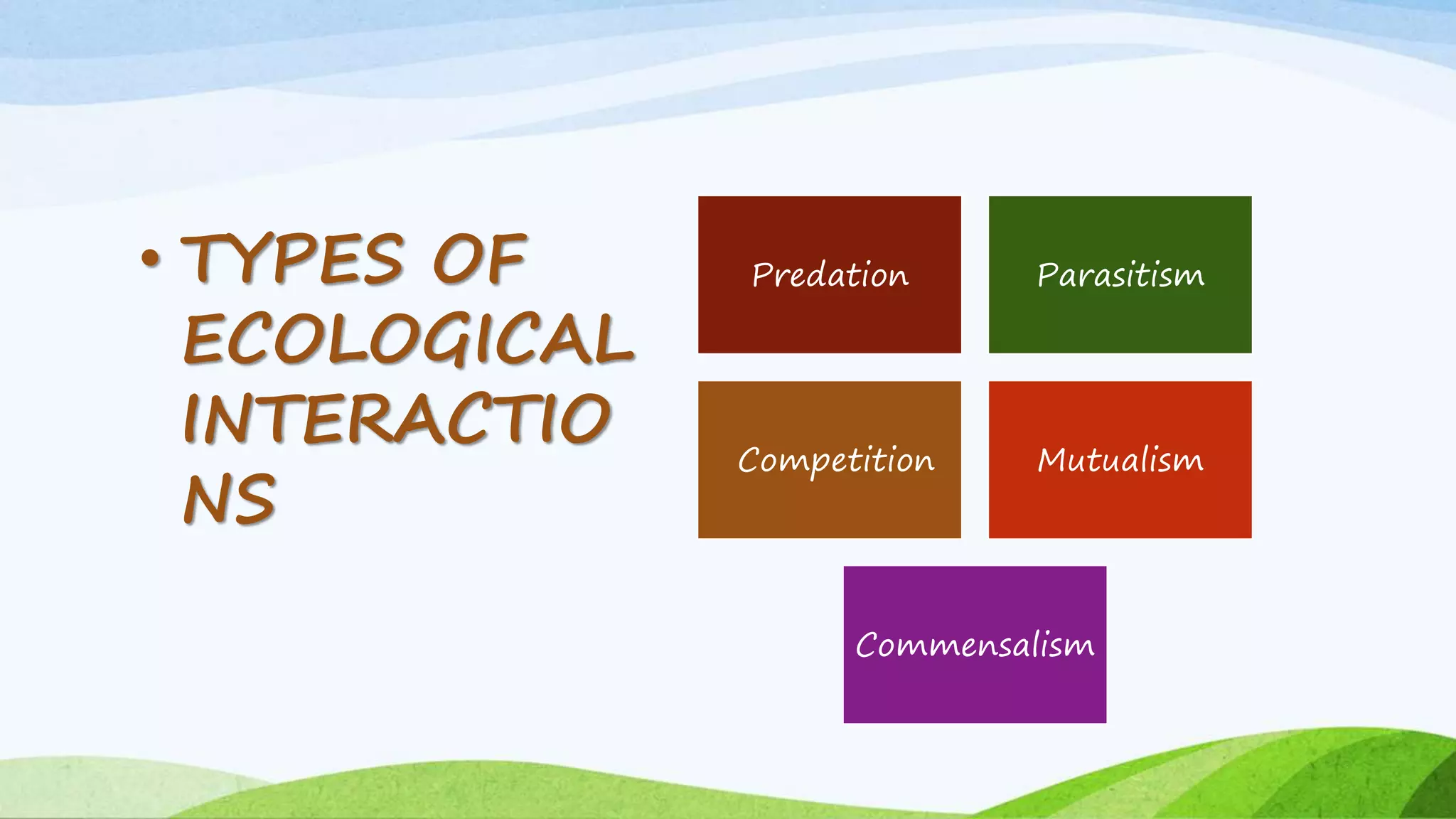 ECOLOGICAL INTERACTIONS | PPTX
