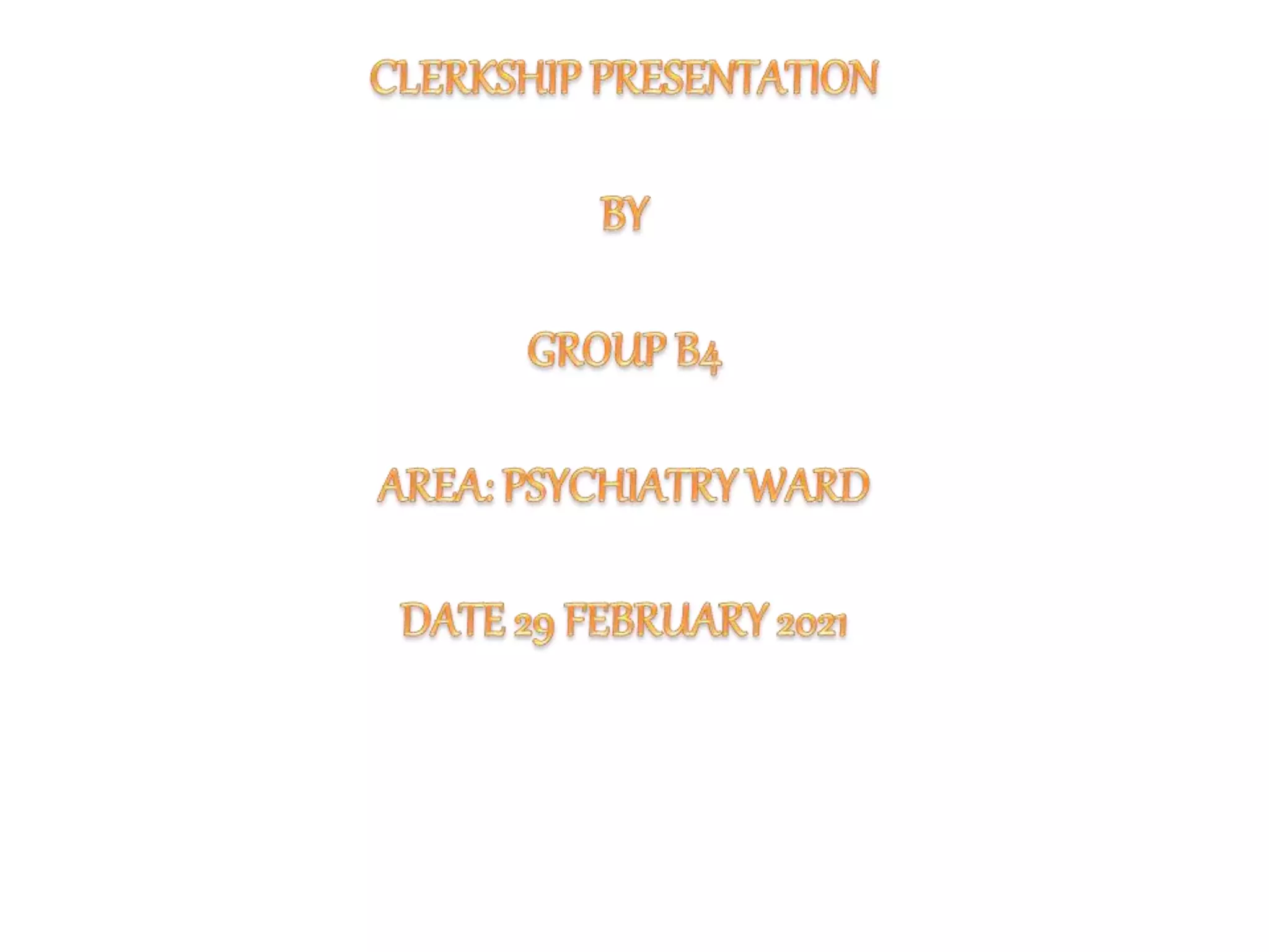 Psychiatry case presentation by Group B | PPTX