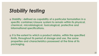 Drug excipients interaction and stability testing | PDF