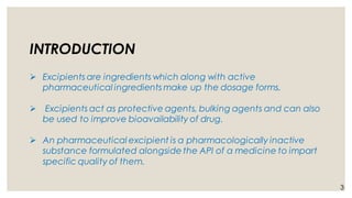 Drug excipients interaction and stability testing | PDF