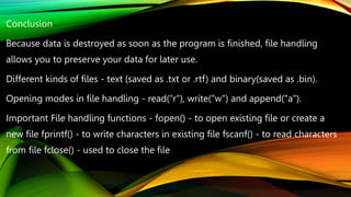 File Handling | PPT