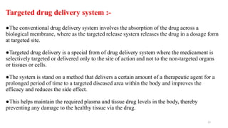 Modified release drug products, Targeted Drug Delivery Systems and ...