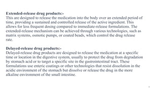Modified release drug products, Targeted Drug Delivery Systems and ...