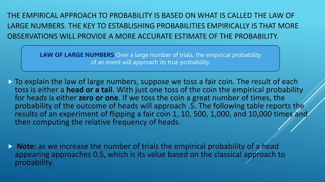empirical probability.pptx | Physics | Science