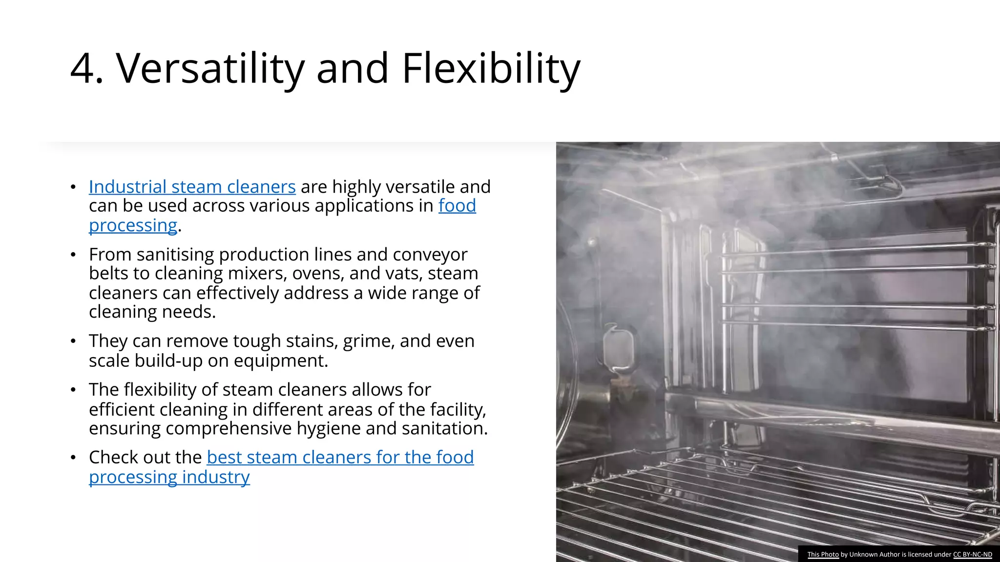 Benefits of Industrial Steam Cleaners in Food Processing | PDF