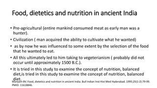 The history evolution of diet in nacharopathy system | PPTX