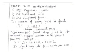 Fixed point and floating point representation | PPTX