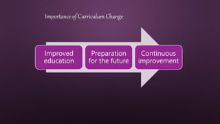 curriculum change and curriculum evaluation | PPT