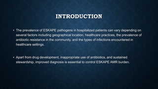 Prevalence of ESKAPE pathogens in hospitalized patients | PPTX