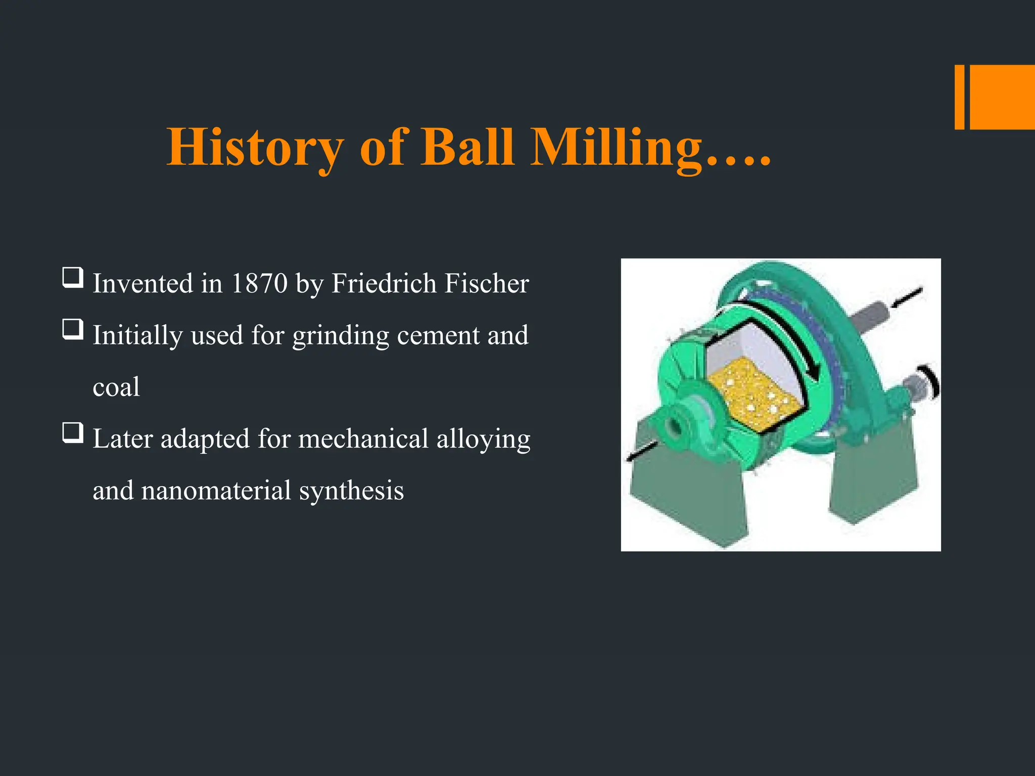 Ball milling method for nanomaterials synthesis | PPTX