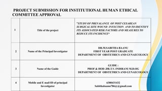 Post cesarean surgical site wound infection | PPTX