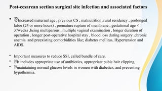 Post cesarean surgical site wound infection | PPTX
