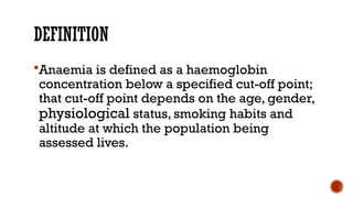 Anemia - concept, approach and treatment | PPTX