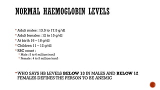 Anemia - concept, approach and treatment | PPTX