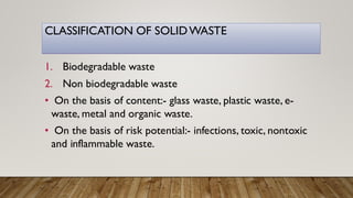 Solid waste classification and management | PDF