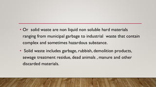 Solid waste classification and management | PPT