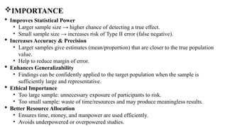 Research methodology and biostatistics - Sample size | PPTX