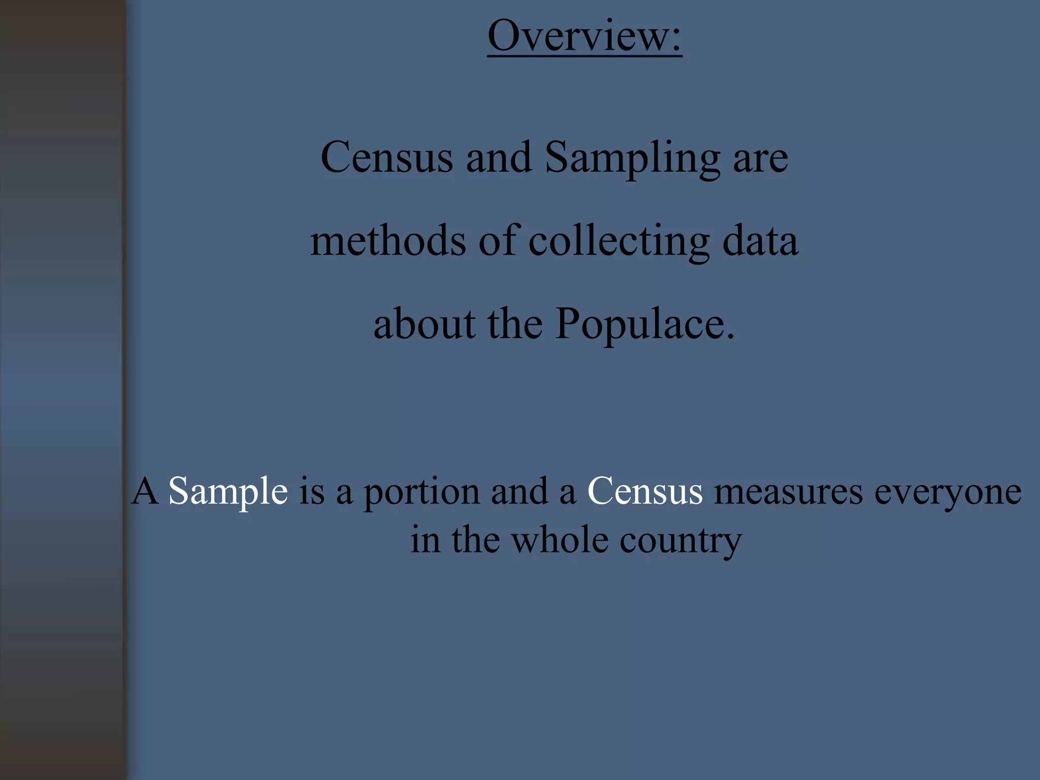 Difference between Census and sampling | PPTX