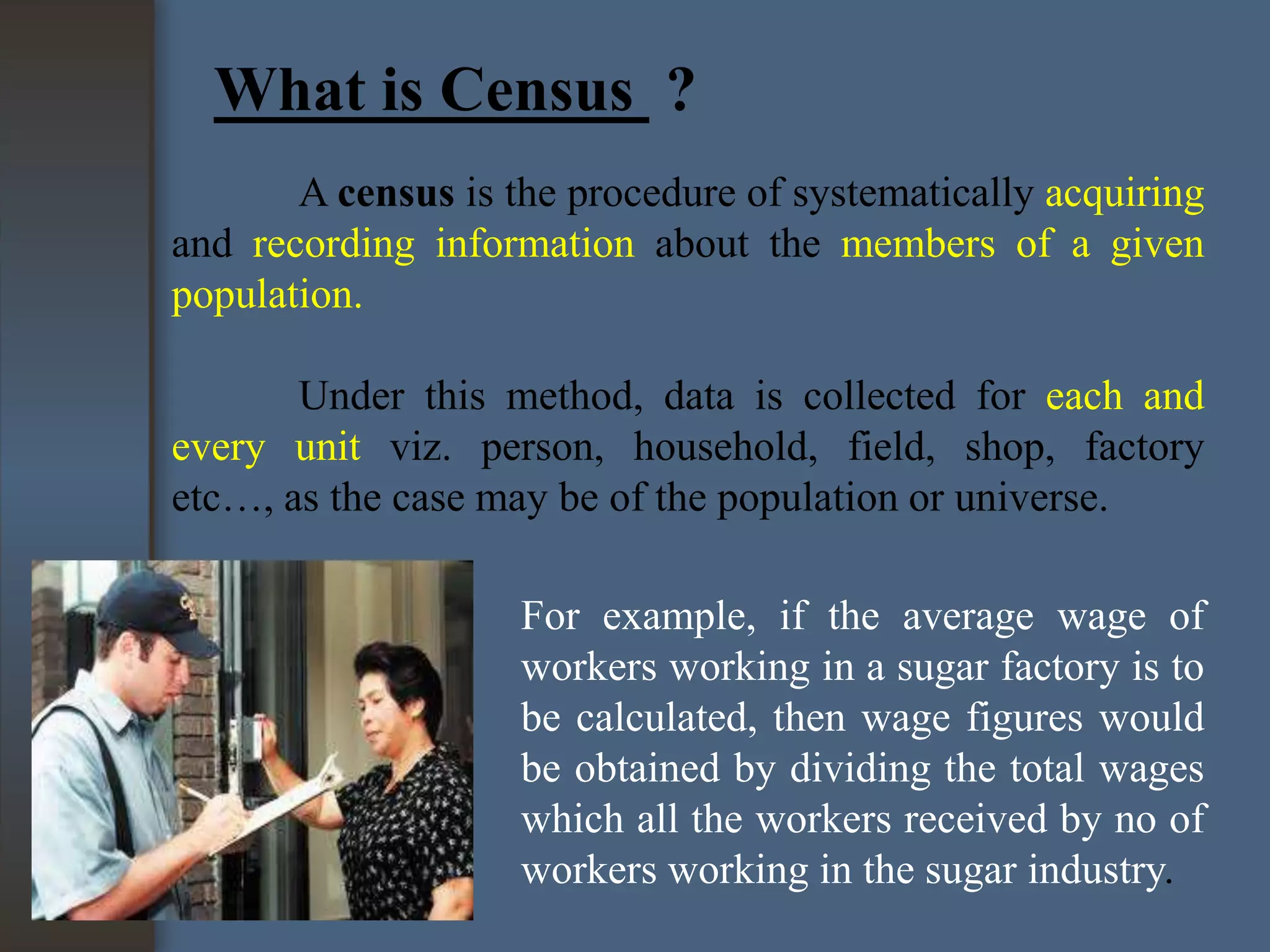 Difference between Census and sampling | PPTX