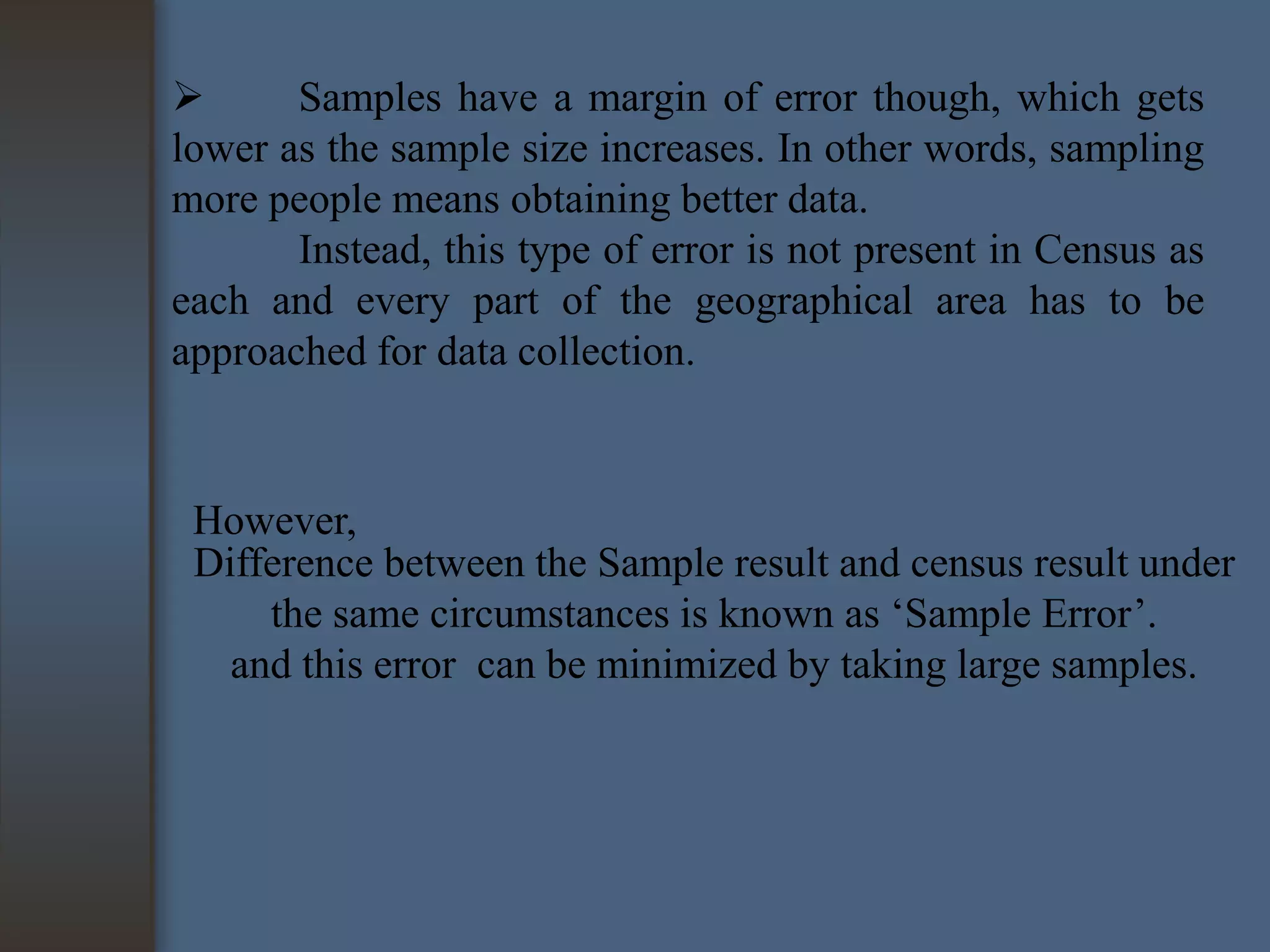 Difference between Census and sampling | PPTX