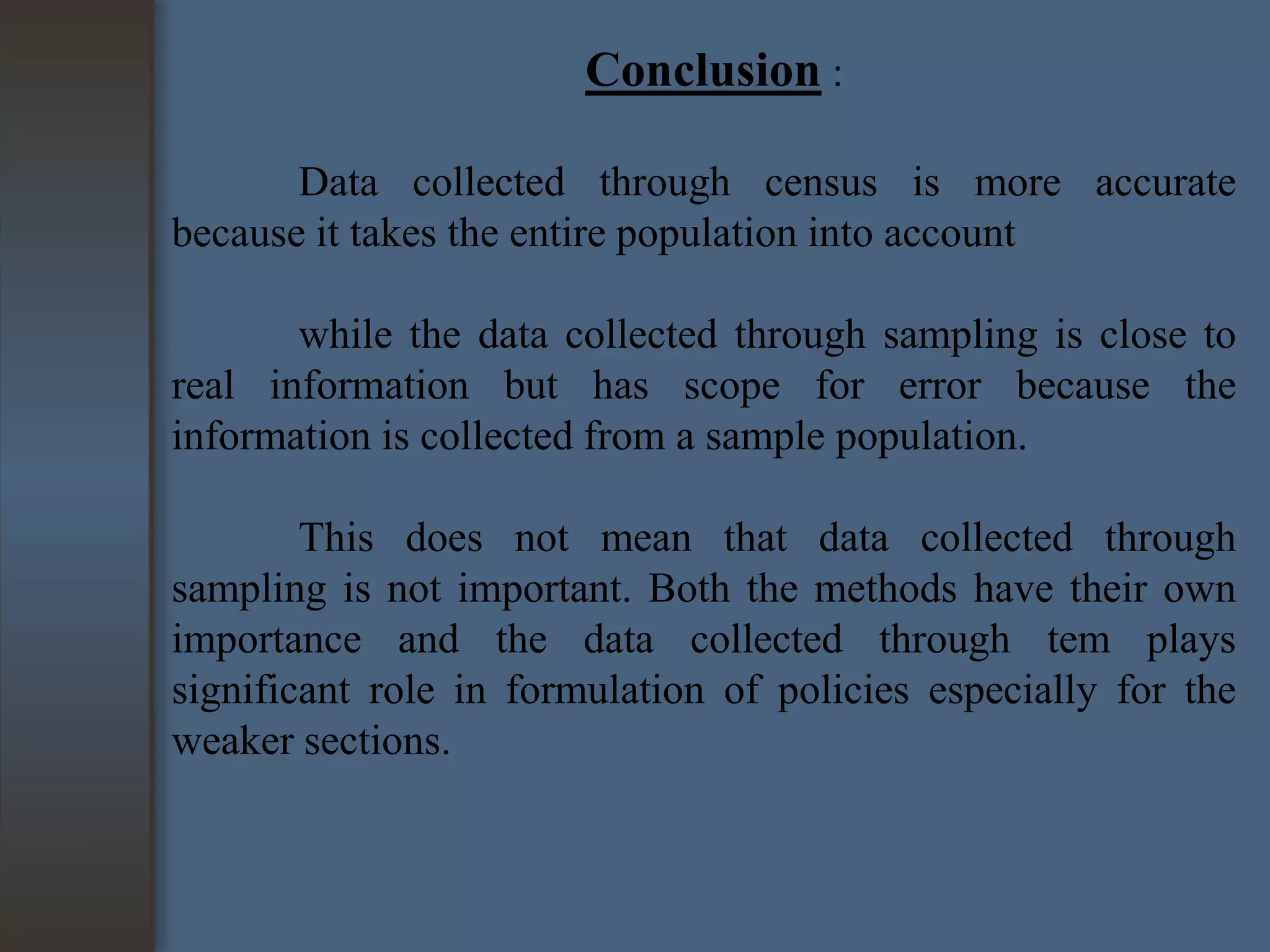 Difference between Census and sampling | PPTX