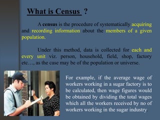 Difference between Census and sampling | PPTX