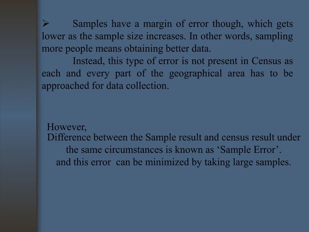 Difference between Census and sampling | PPTX