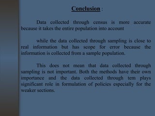 Difference between Census and sampling | PPTX