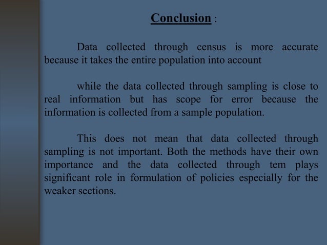 Difference between Census and sampling | PPTX