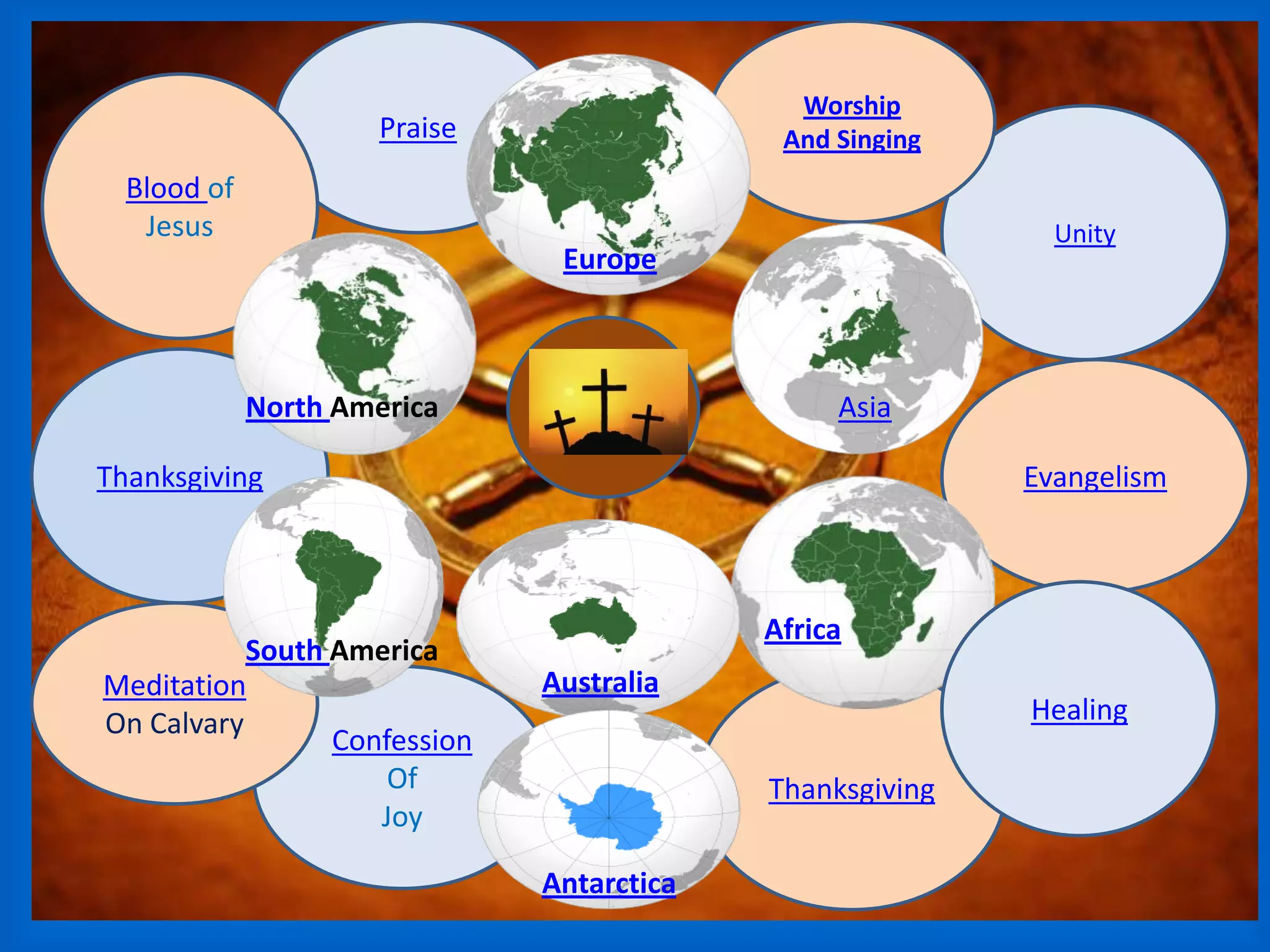 World Map Prayer Wheel (Nations United in Prayer) | PDF