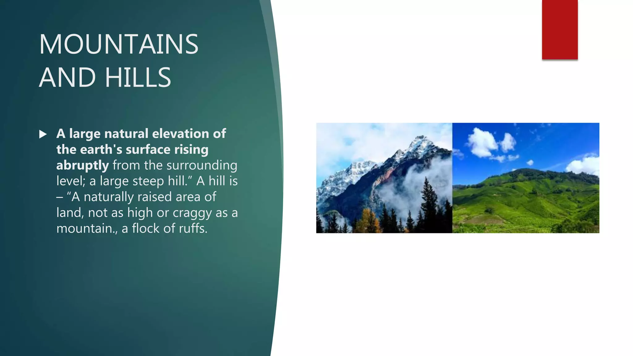 DIFFERENT LANDFORMS | PPTX