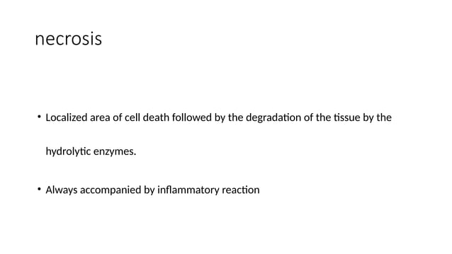 necrosis and degeneration-cell degeneration | PPTX | Chemistry | Science