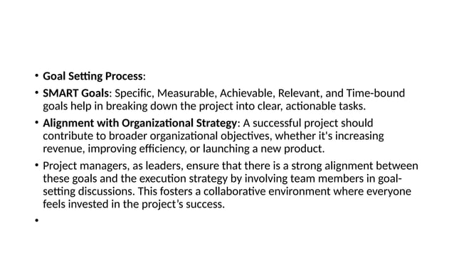 Project Management Goals and Leadership Roles | PPT