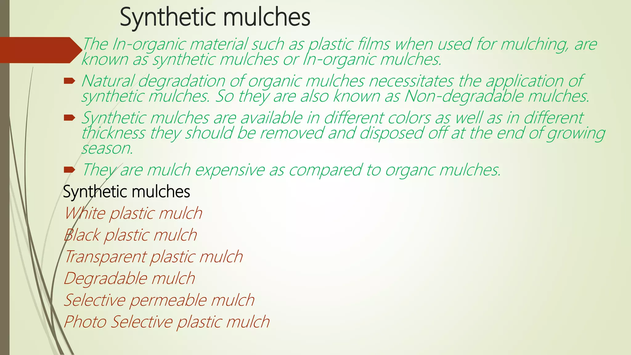 mulching and its types | PPTX